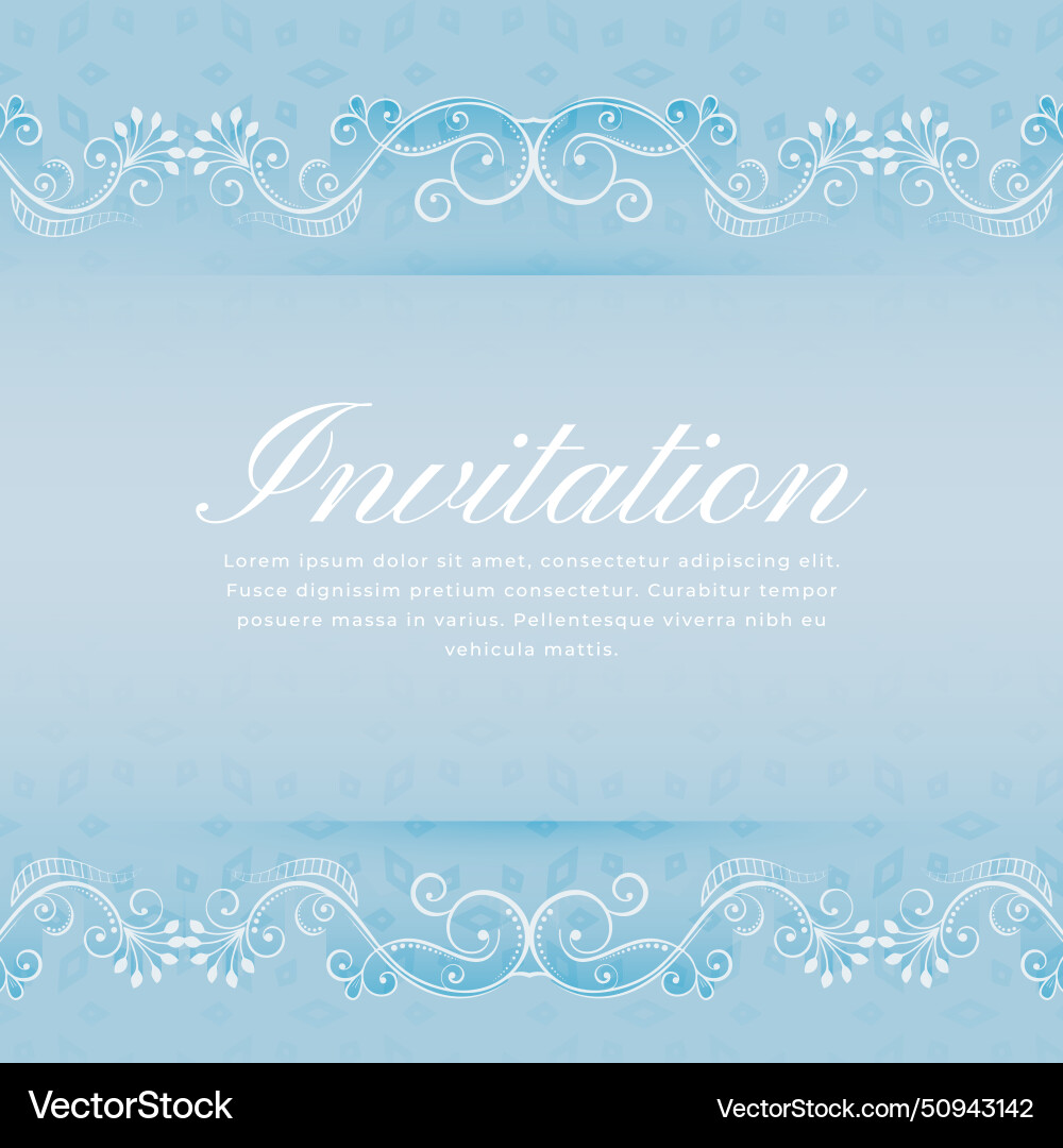Decorative floral border for wedding Royalty Free Vector