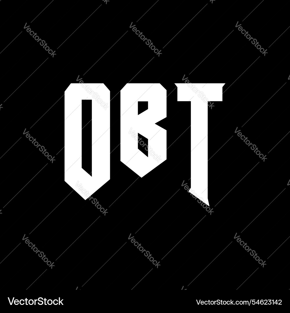 Obt letter logo design for technology company Vector Image