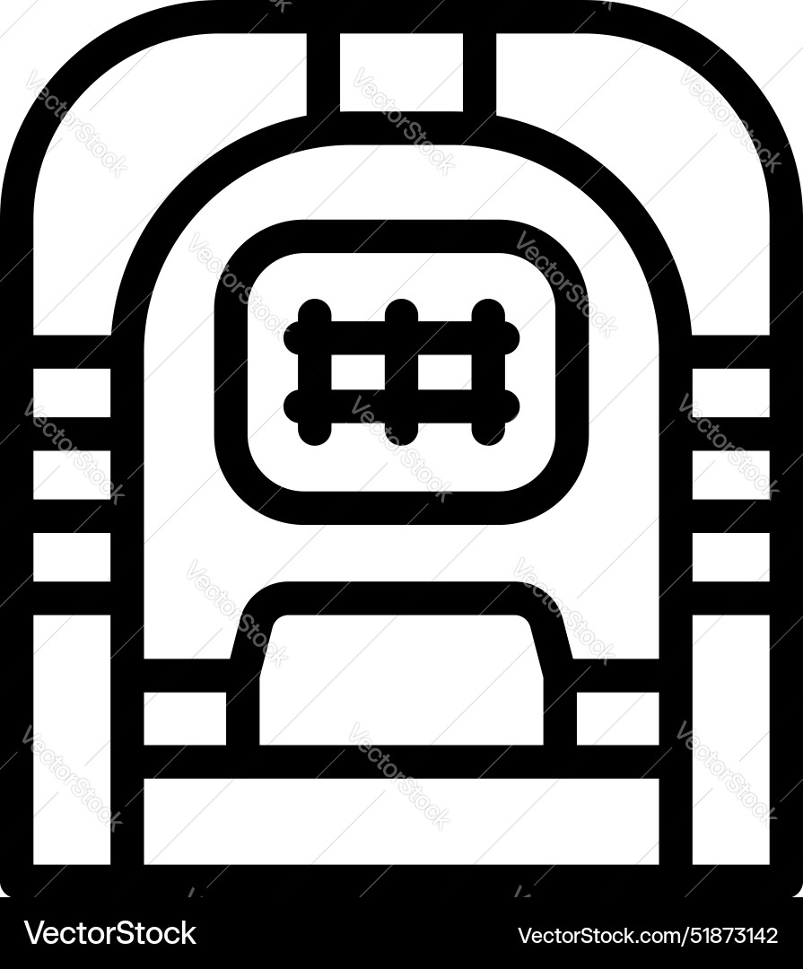 Prison cell interior with bars and bed Royalty Free Vector