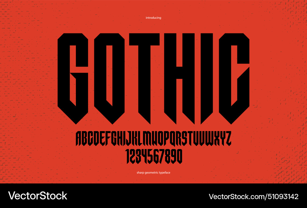 Sharp and bold display condensed font for logos Vector Image