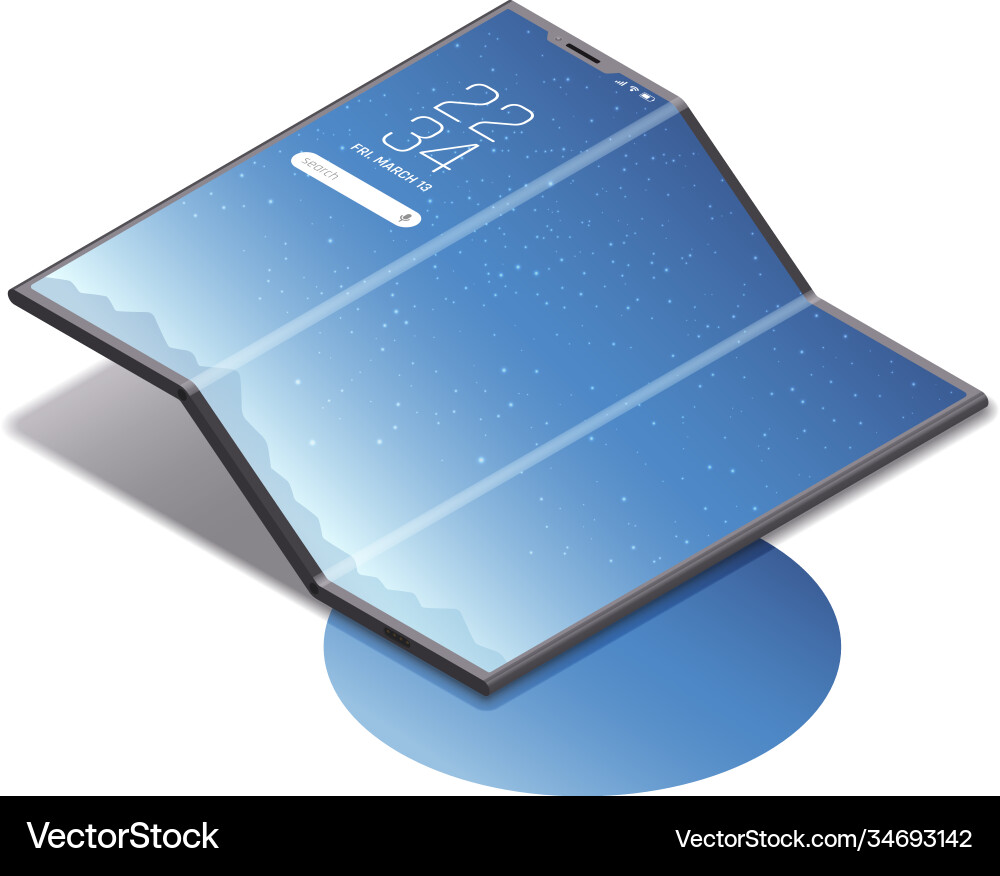 Smartphone foldable sections composition Vector Image