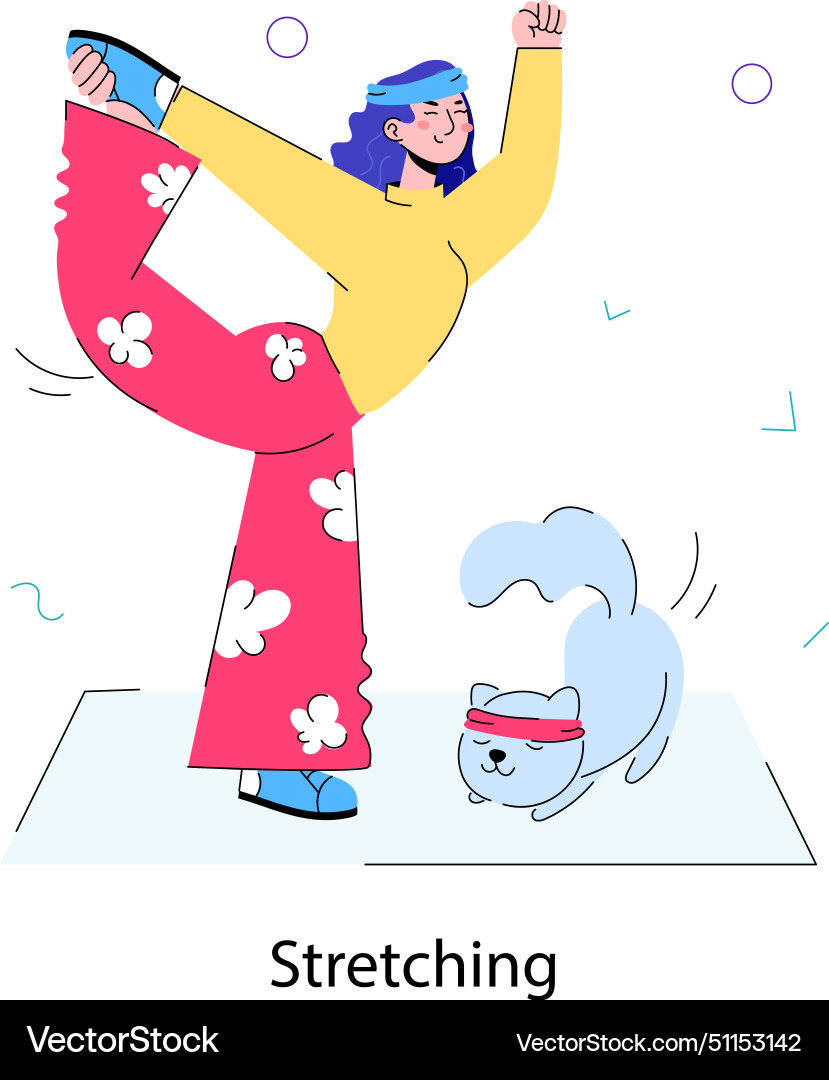 Stretching Royalty Free Vector Image - VectorStock