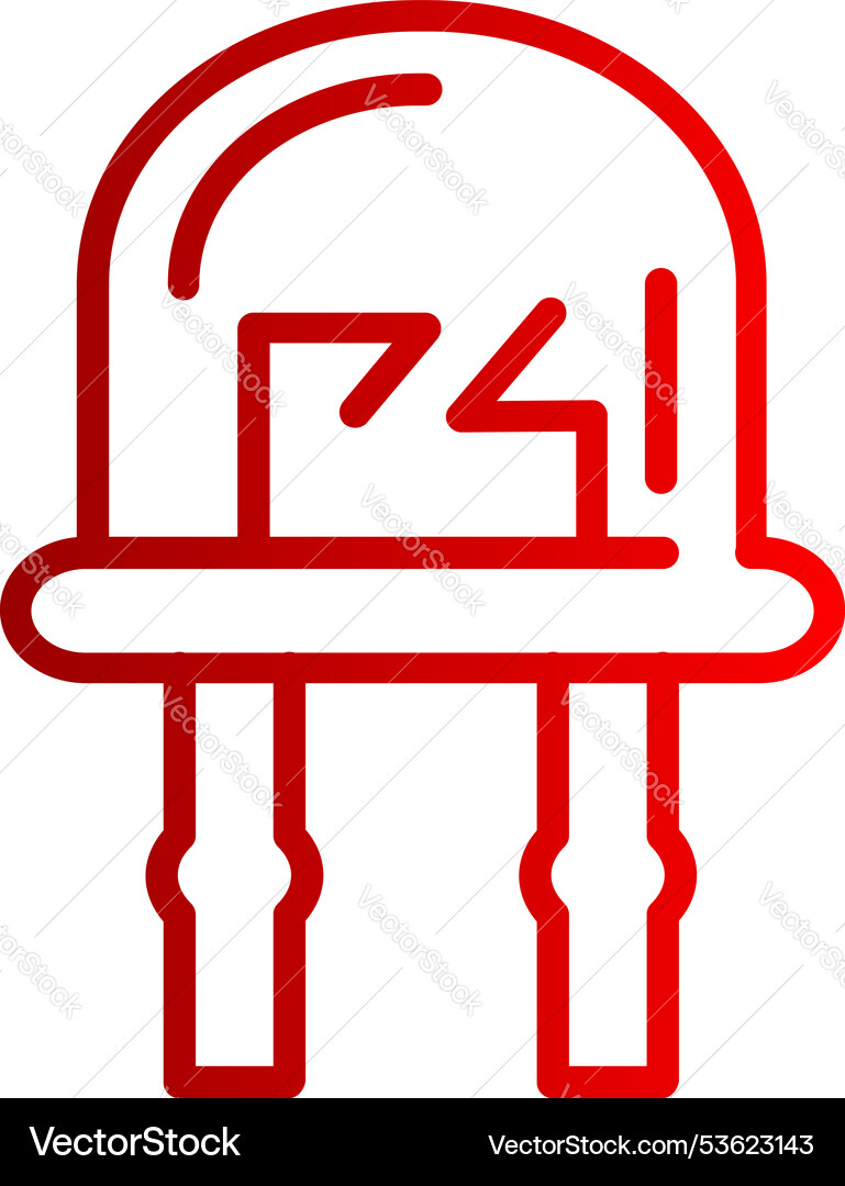 Diode line gradient icon Royalty Free Vector Image