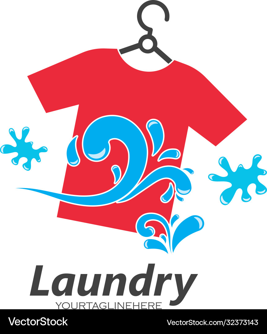 Laundry logo icon design Royalty Free Vector Image