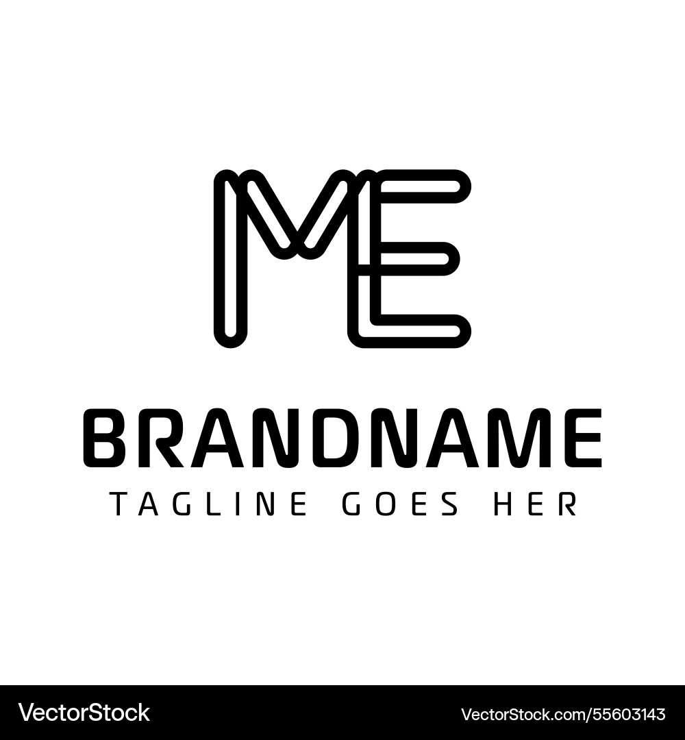 Letters me monogram logo for business Royalty Free Vector