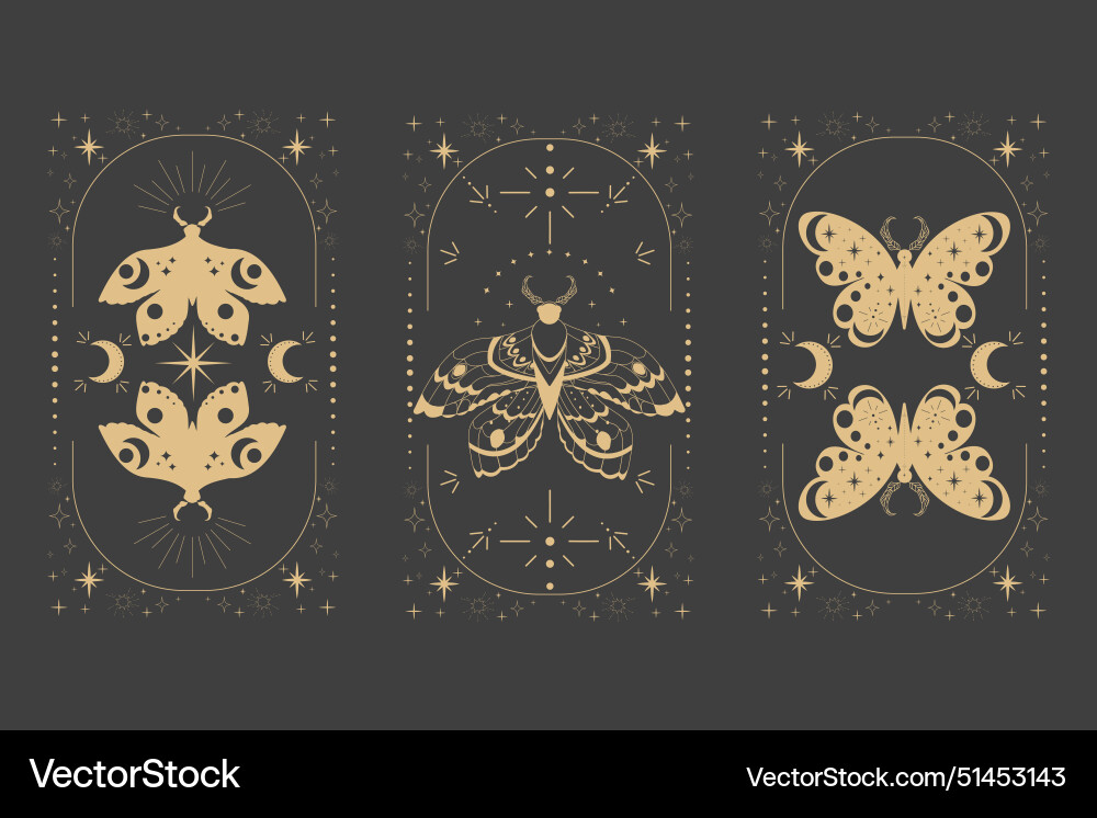 Magic sacred decoration cover esoteric frame Vector Image