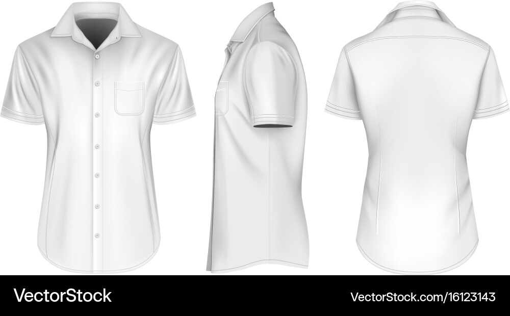 Mens short sleeve shirts Royalty Free Vector Image