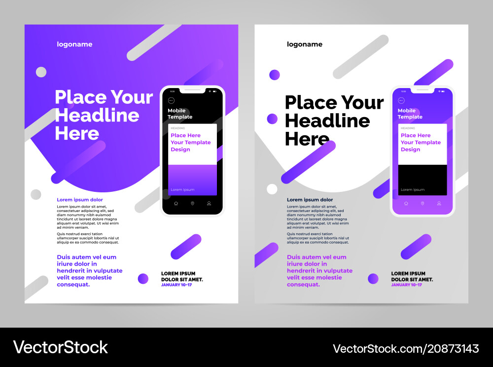 Minimal poster template design Royalty Free Vector Image