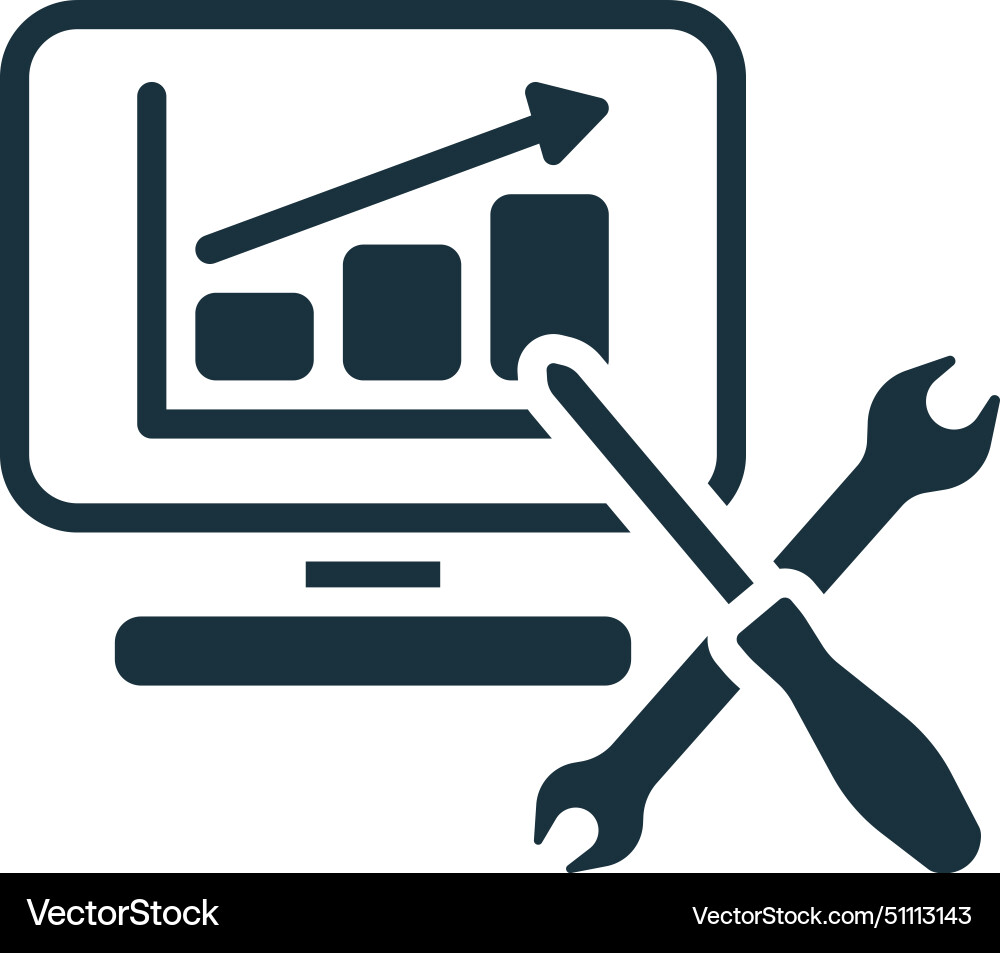 Online productivity tools icon monochrome simple Vector Image