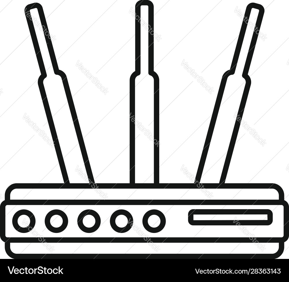 Router hub icon outline style Royalty Free Vector Image