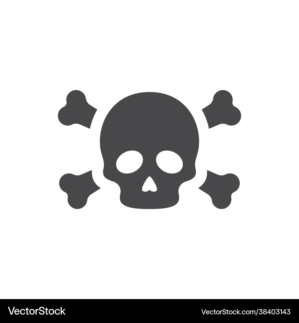 Skeleton head and crossbones icon Royalty Free Vector Image