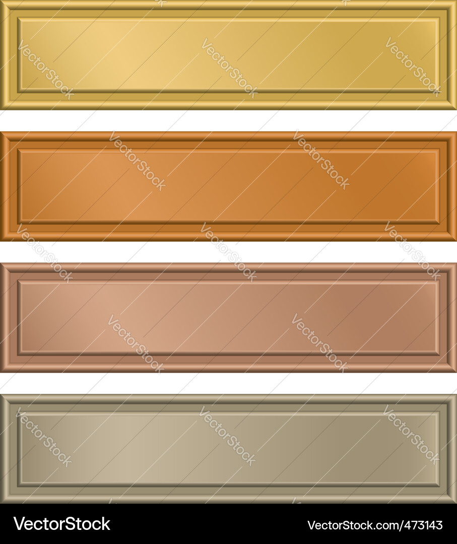 Text Plaques & Plates Collection Royalty Free Vector
