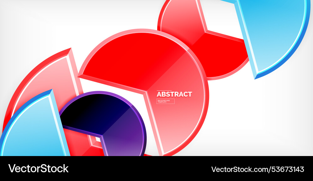 Trendy round shapes with triangular angle design Vector Image