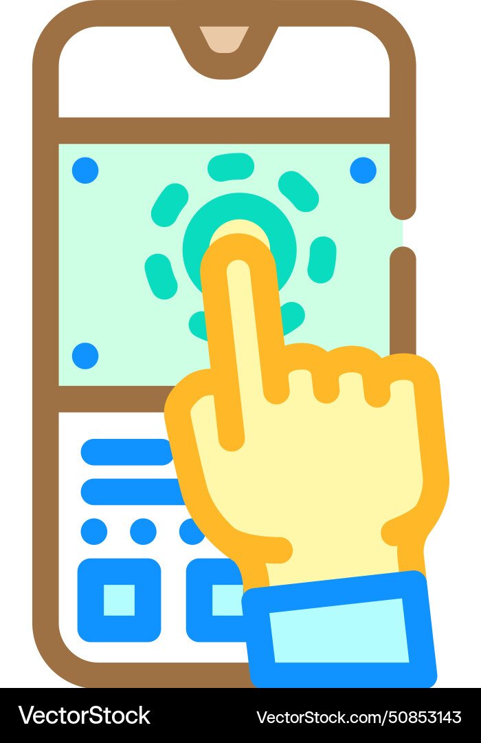 User testing ux ui design color icon Royalty Free Vector