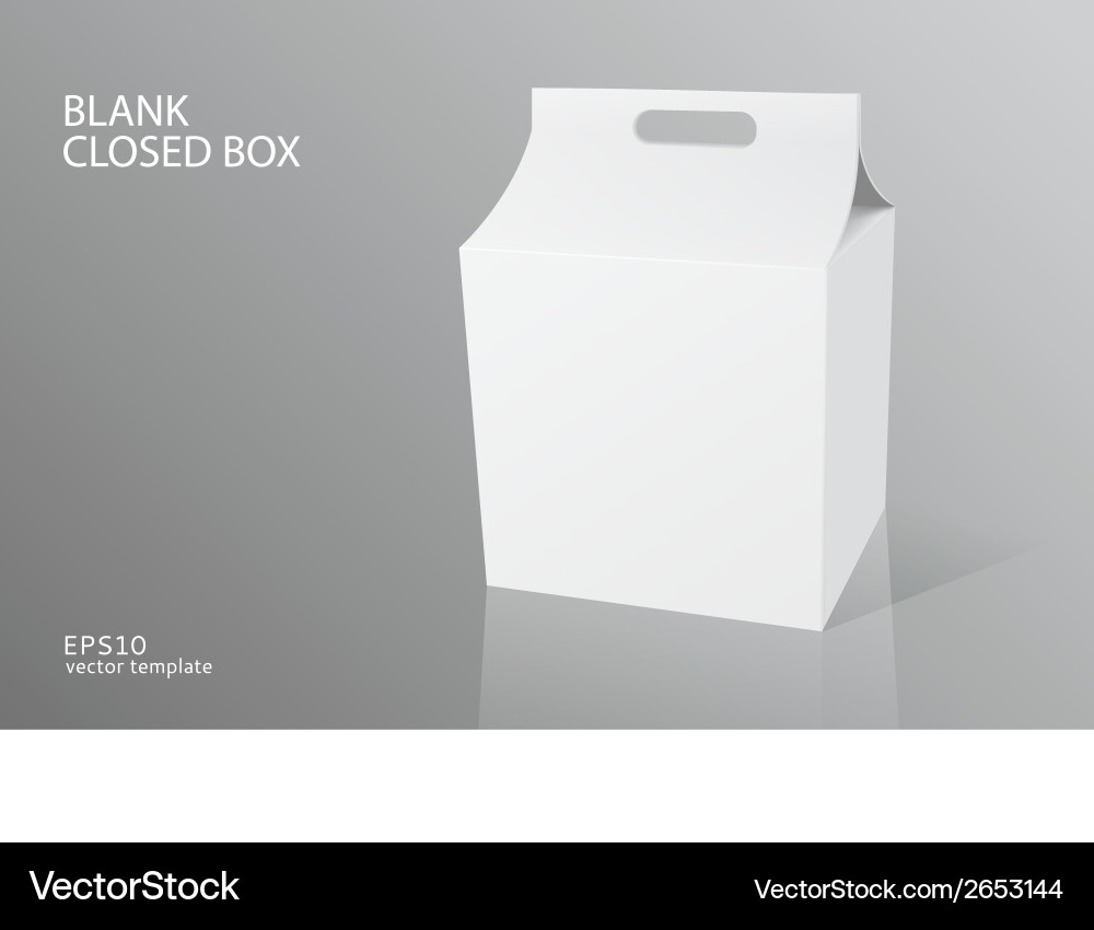 Blank packing closed box Royalty Free Vector Image