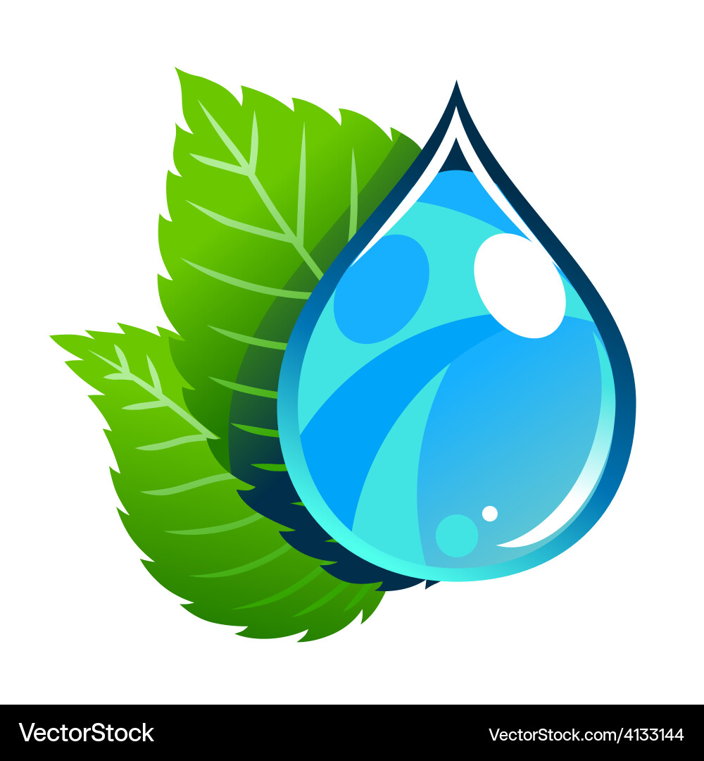 Eco water Royalty Free Vector Image - VectorStock