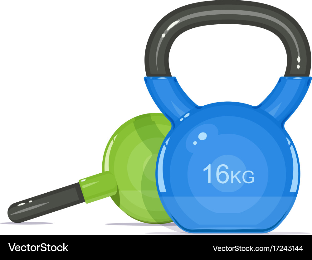 Kettlebells equipment Royalty Free Vector Image