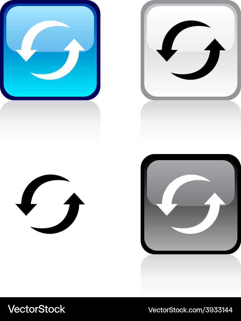Refresh button Royalty Free Vector Image - VectorStock
