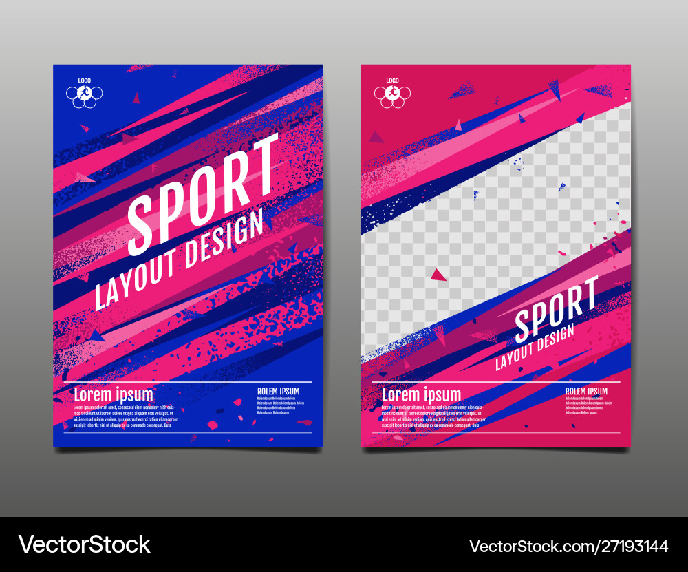 Sport layout template design abstract Royalty Free Vector