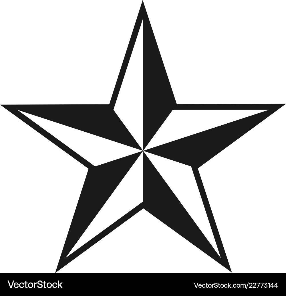 Star compass rose graphic design template Vector Image