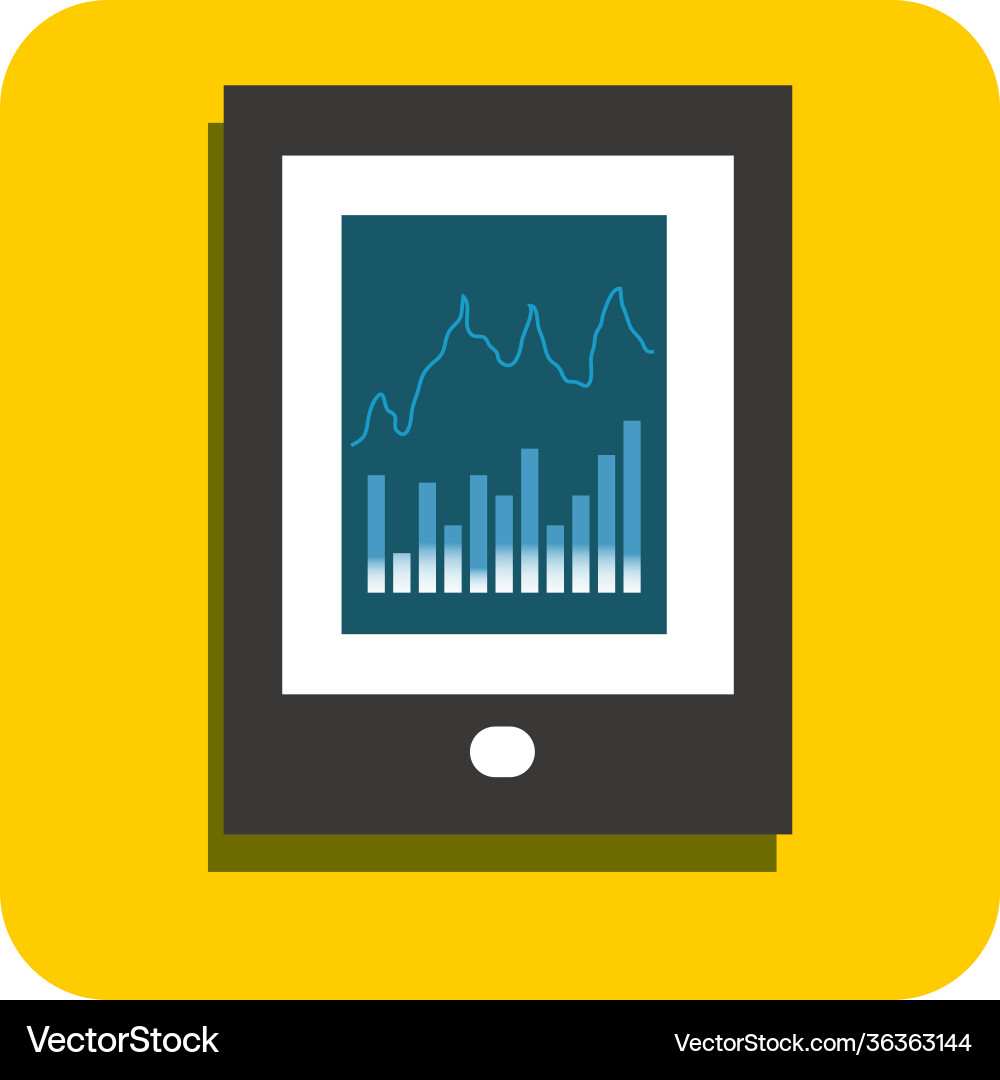 Tablet flat icon Royalty Free Vector Image - VectorStock