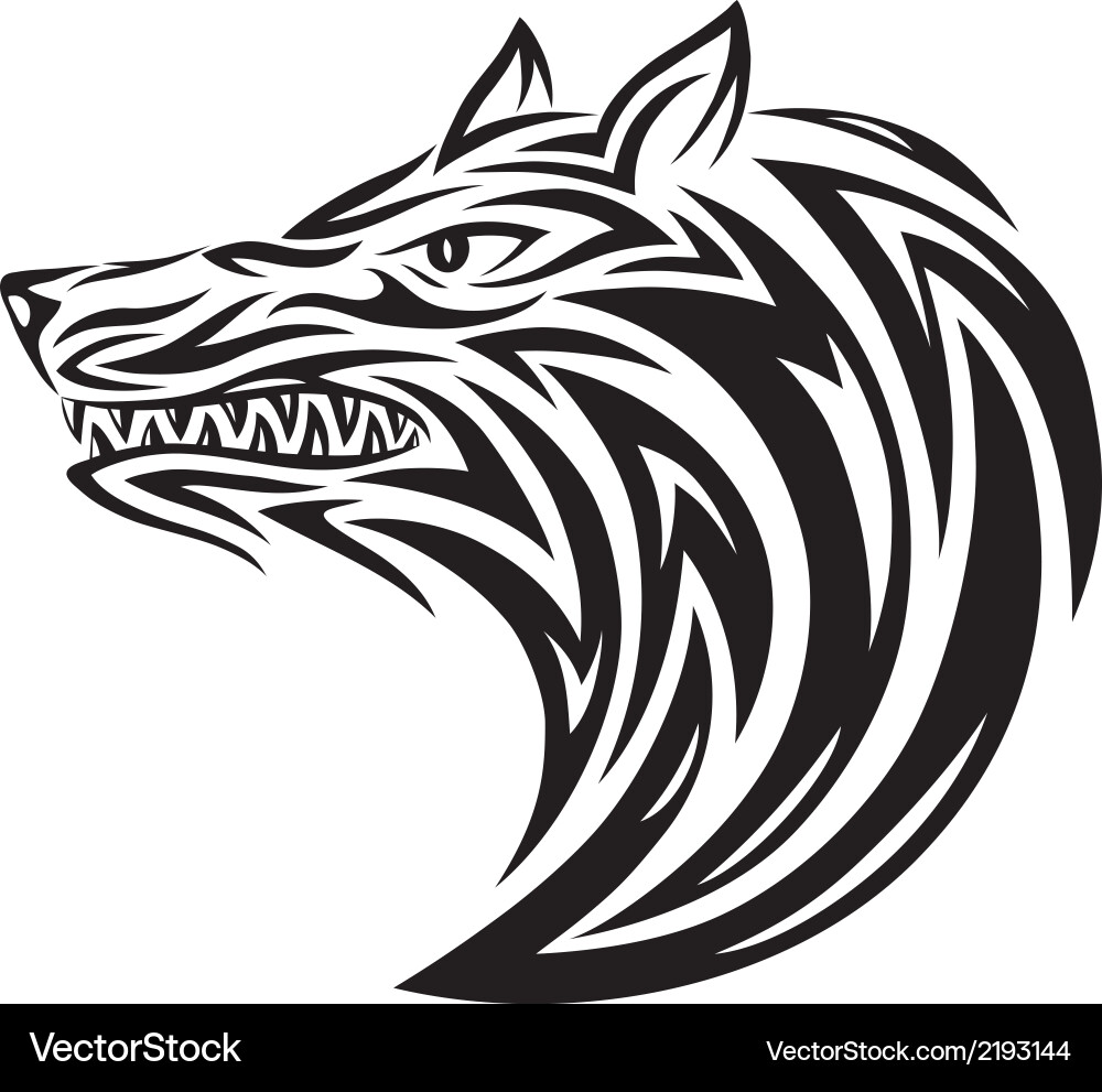Wolf tribal Royalty Free Vector Image - VectorStock