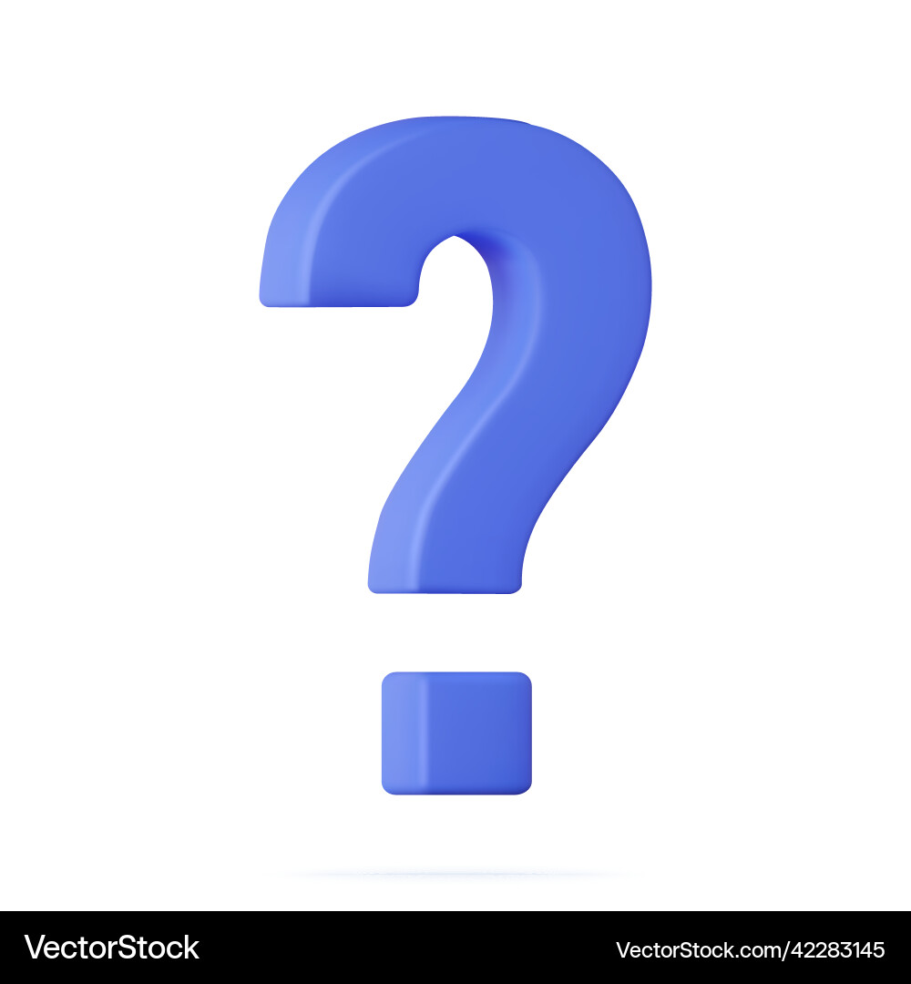 3d question mark Royalty Free Vector Image - VectorStock
