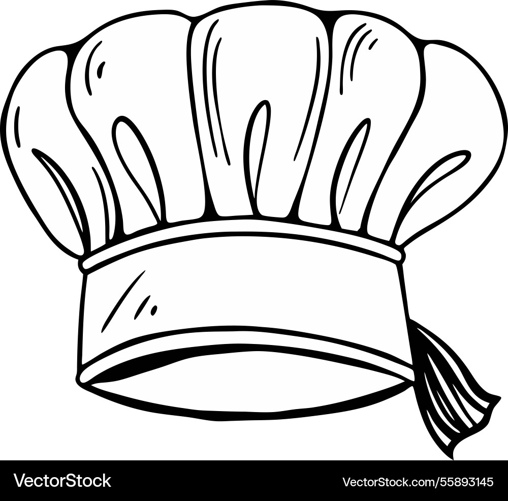 Chef cap art design 2 Royalty Free Vector Image