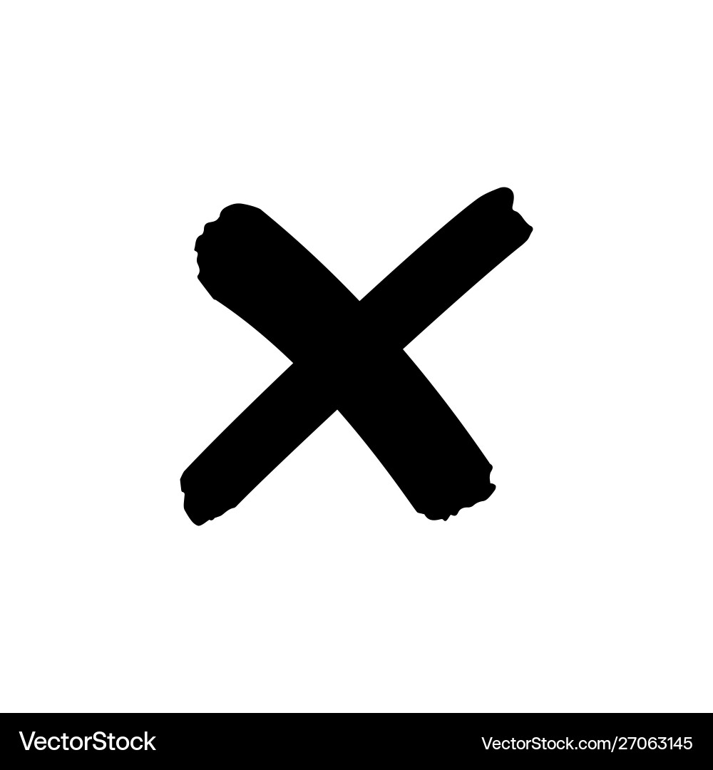 Black Cross Mark
