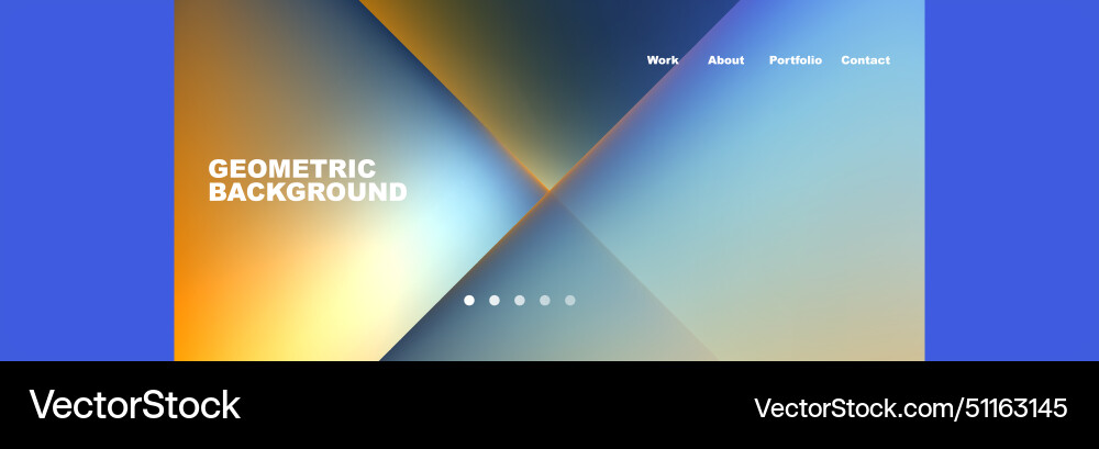 Electric blue horizon with yellow tint geometric Vector Image