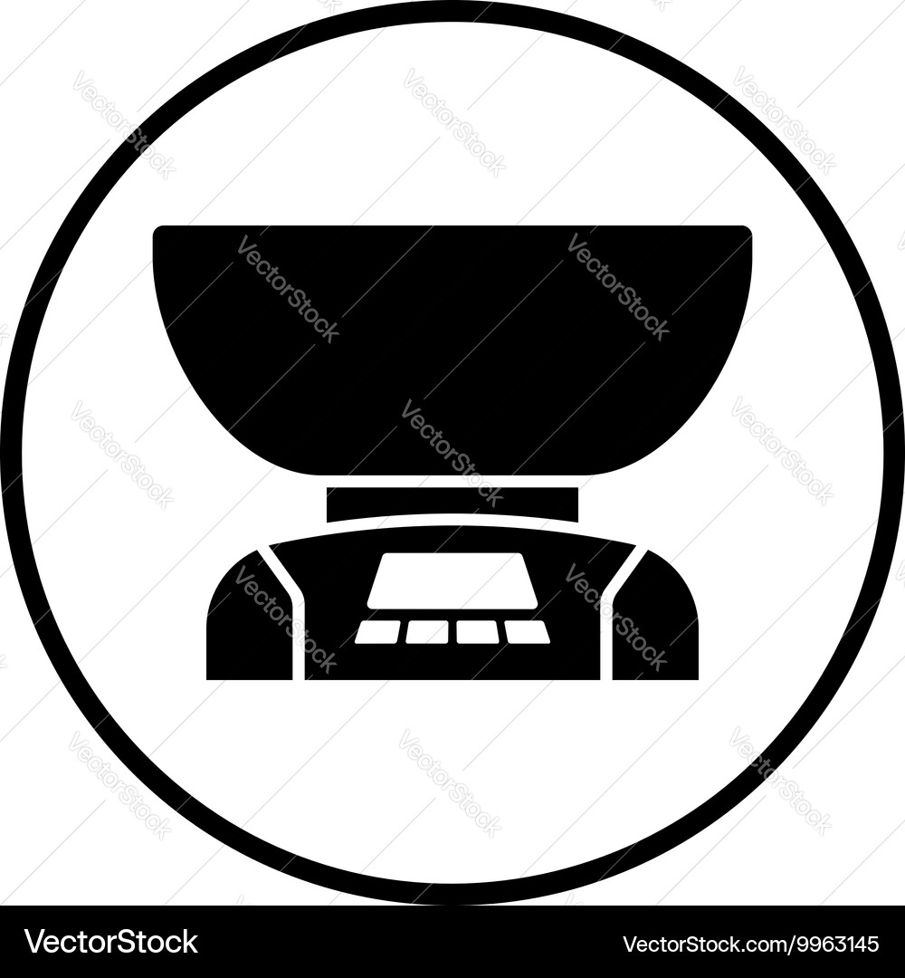Kitchen electric scales icon Royalty Free Vector Image