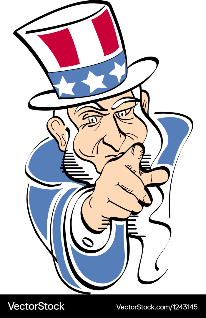 Patriotic american president Royalty Free Vector Image