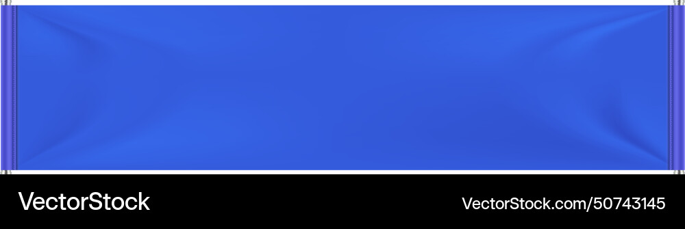 Promo banner realistic mockup horizontal blue Vector Image