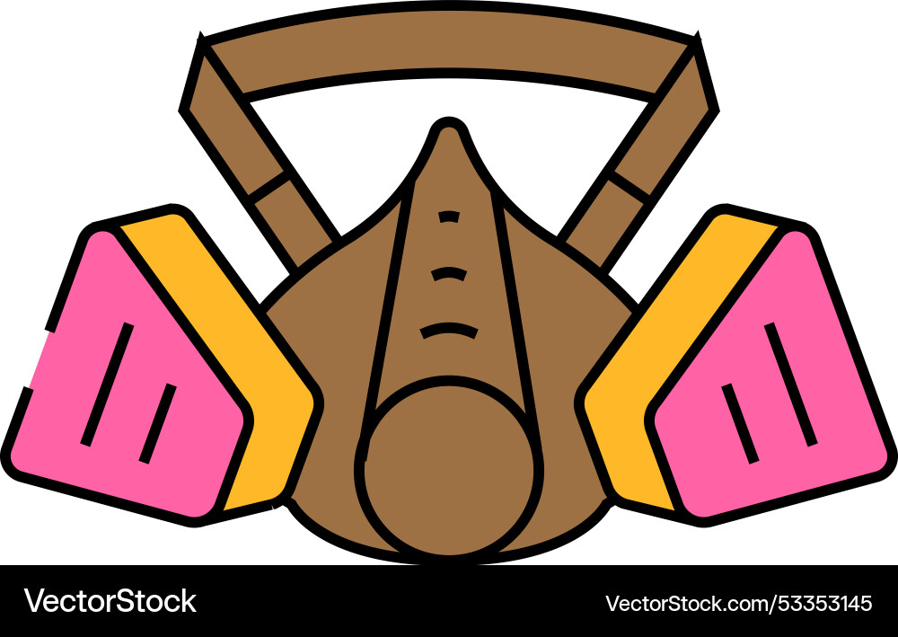 Respirator ppe protective equipment icon color Vector Image