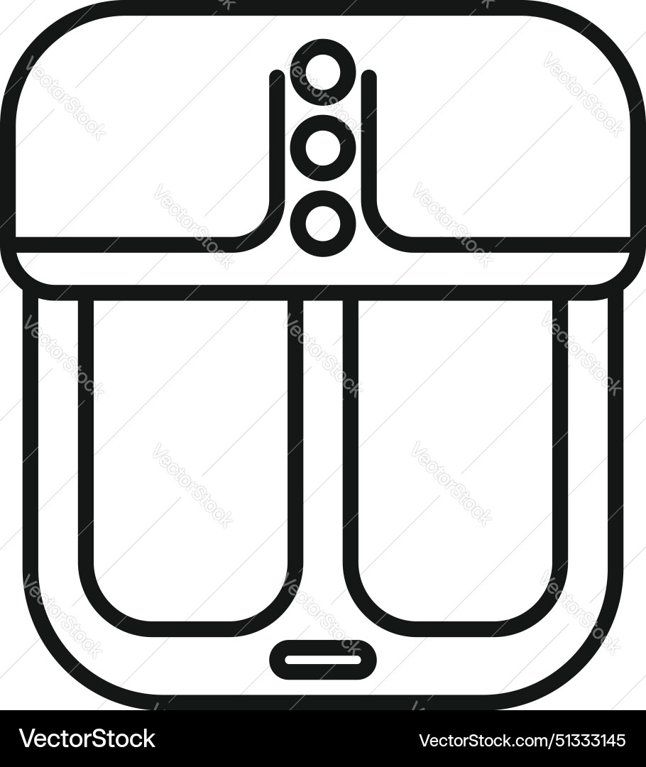 Simple black line art of a backpack Royalty Free Vector