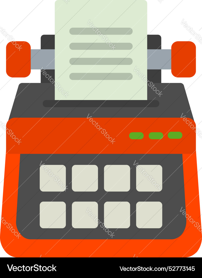 Typewriter icon design Royalty Free Vector Image