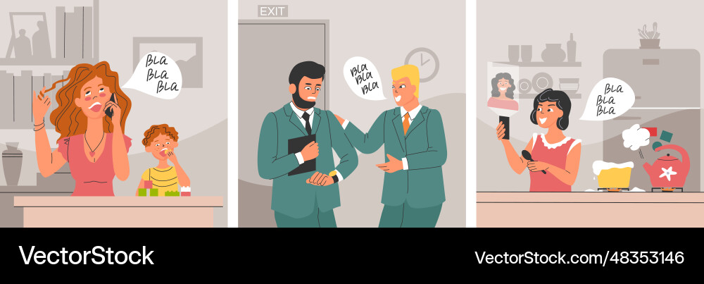 Bla meme icons set Royalty Free Vector Image - VectorStock