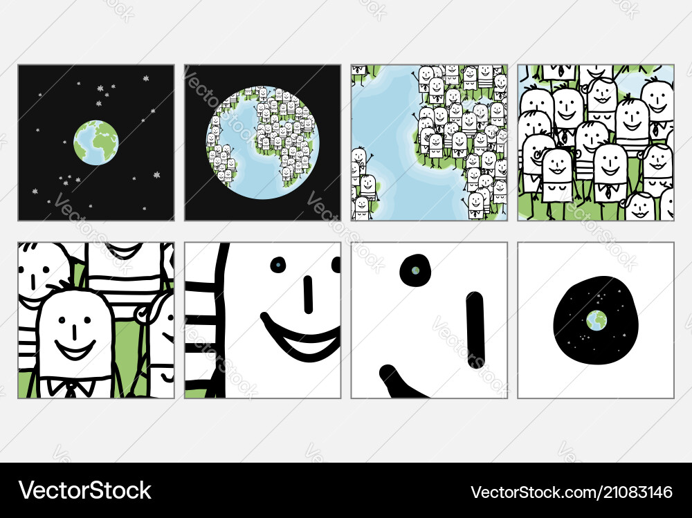 Human in a Cosmic Loop Royalty Free Vector Image