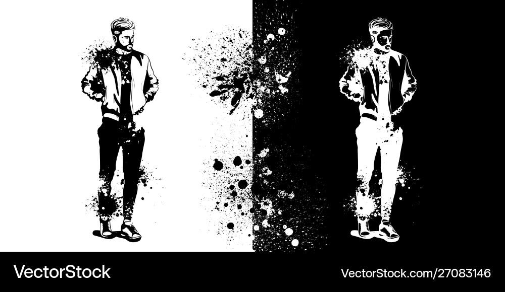 Men models Royalty Free Vector Image - VectorStock