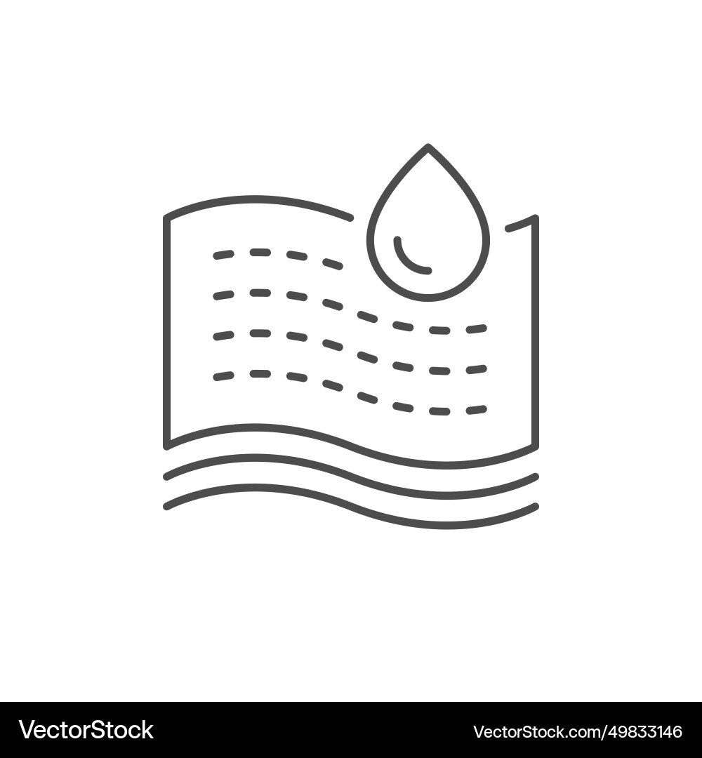 Waterproof material line outline icon Royalty Free Vector