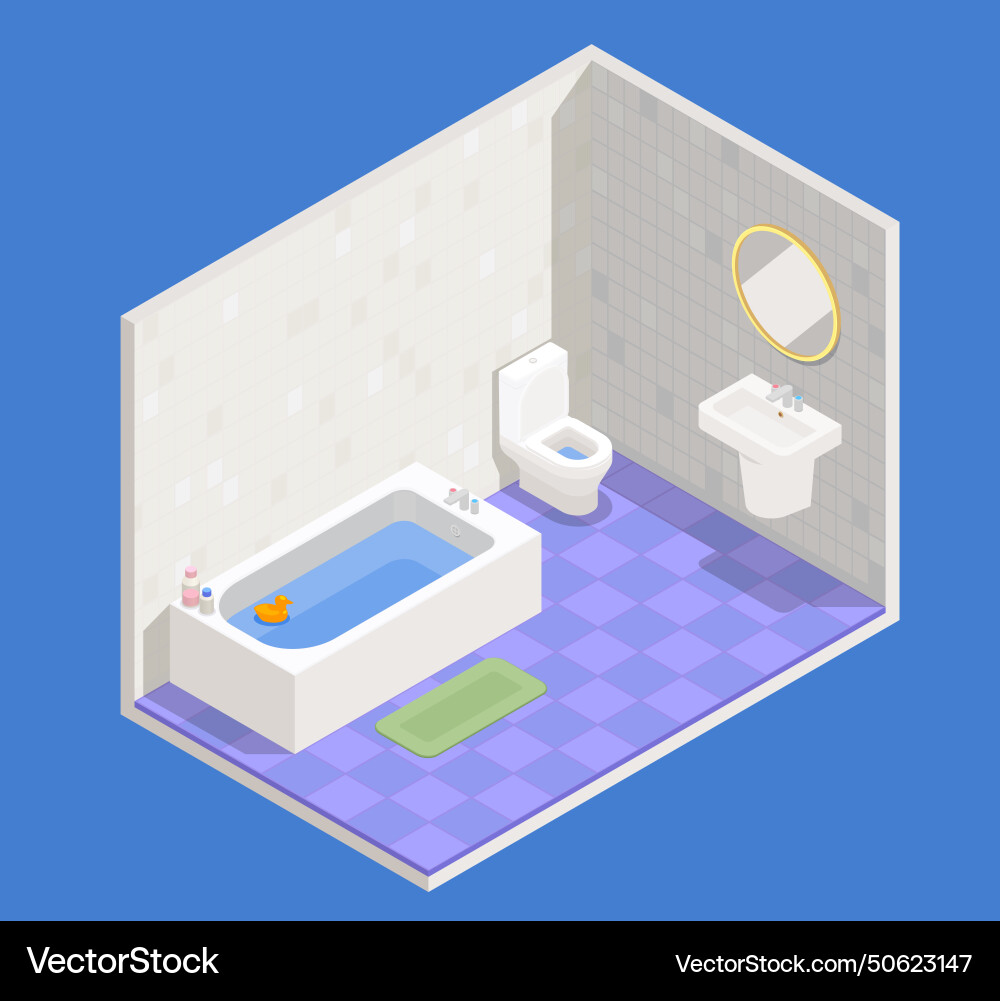 Bathroom interior concept Royalty Free Vector Image