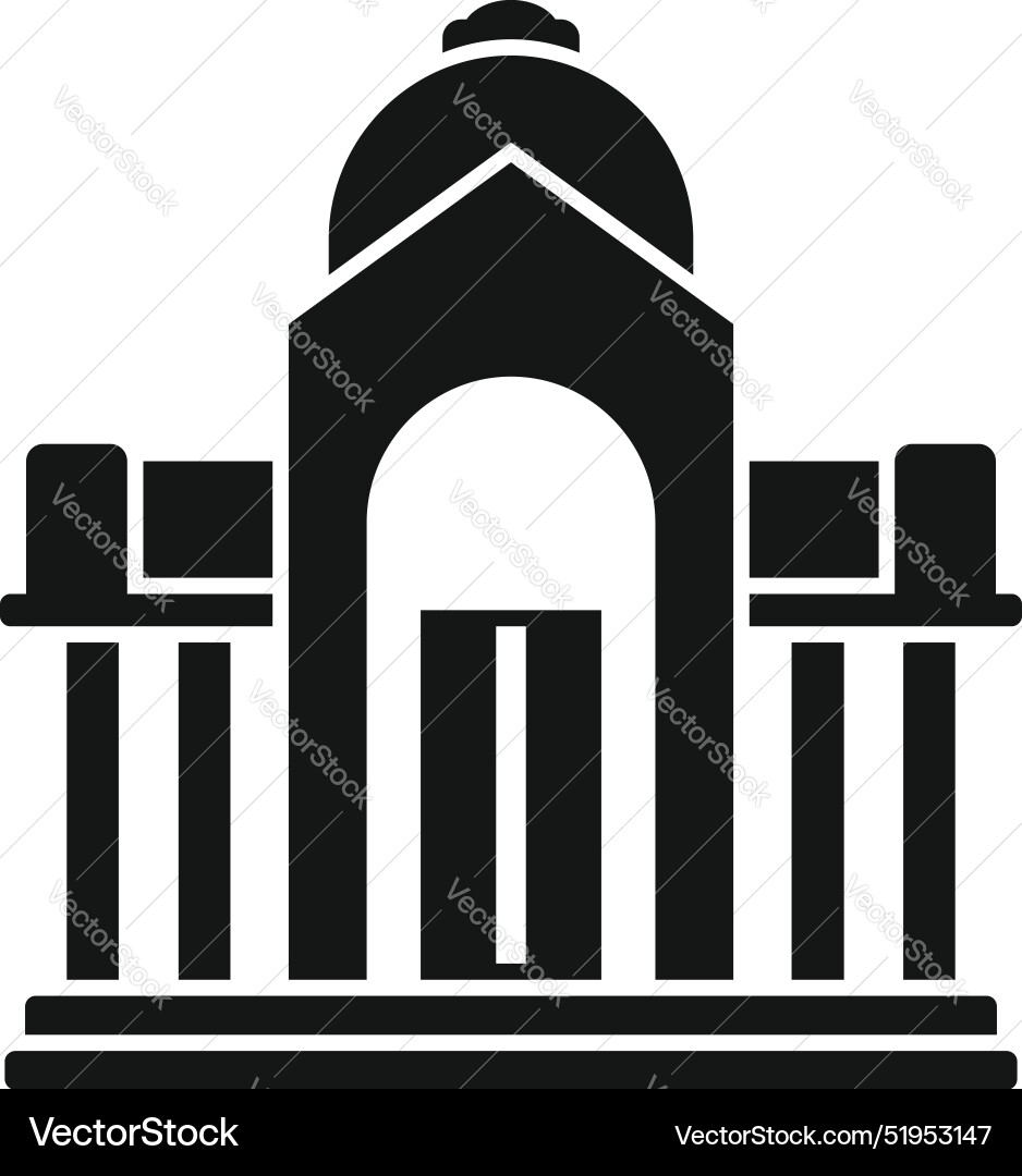 Big city hall building with columns icon Vector Image