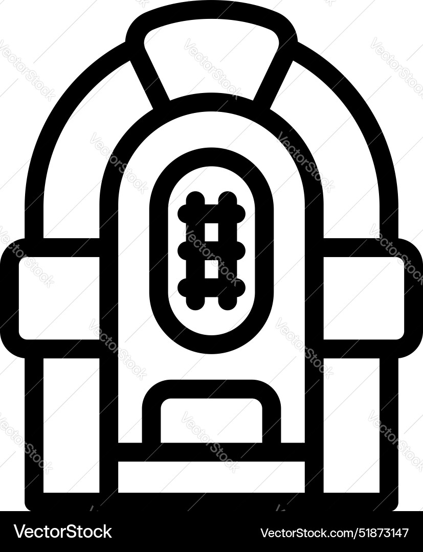 Classic jukebox standing playing music icon Vector Image