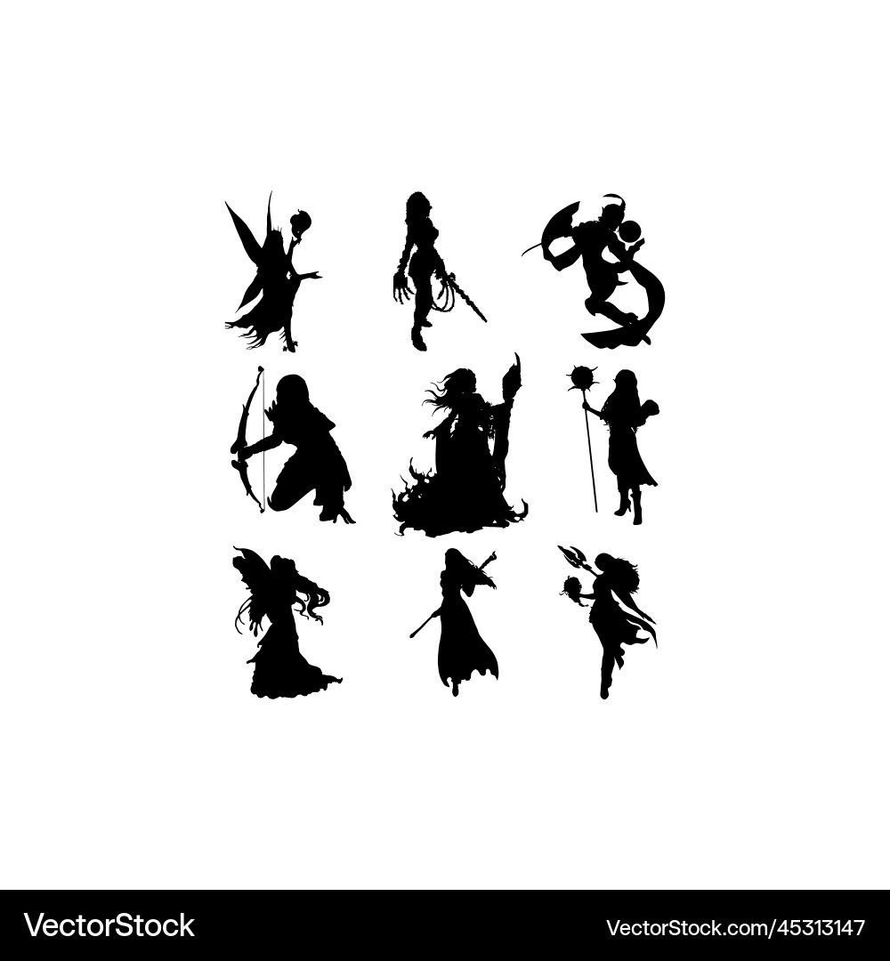 Fairy elf fantasy set design Royalty Free Vector Image