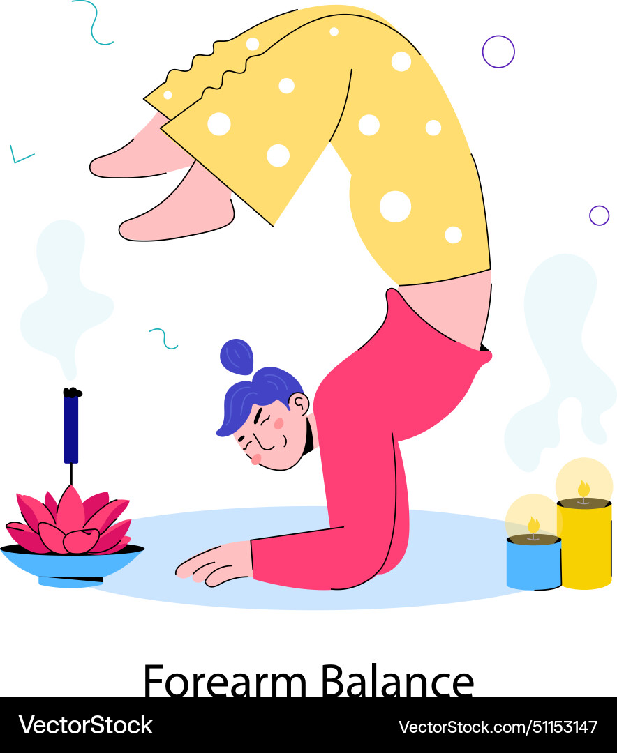 Forearm balance Royalty Free Vector Image - VectorStock