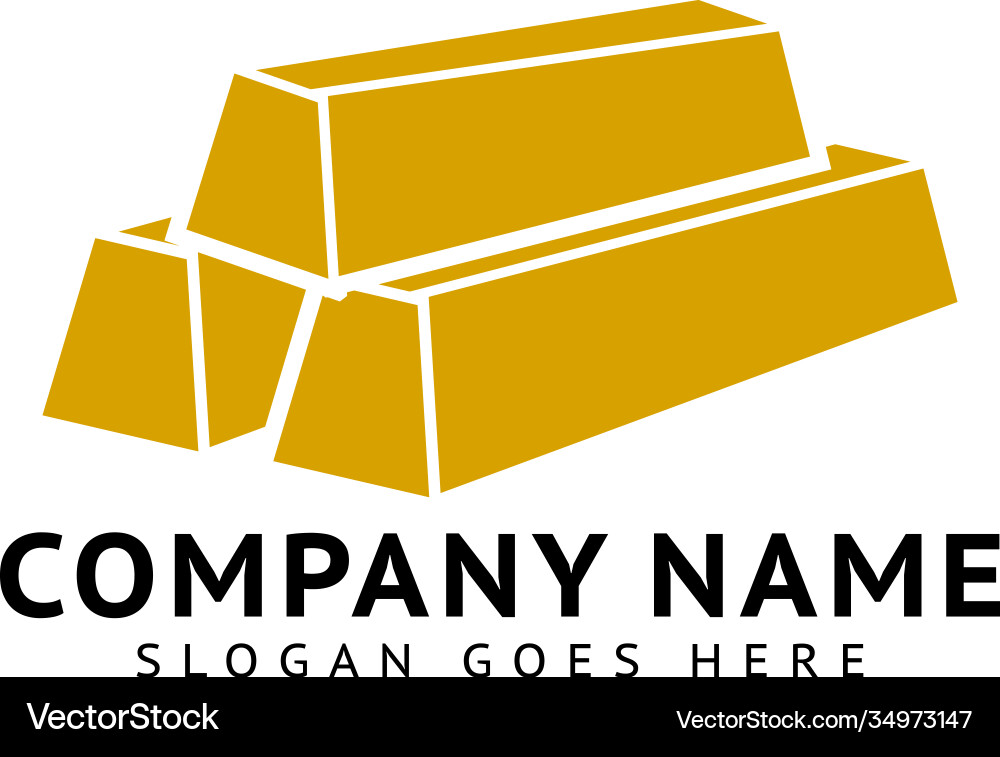 Gold Bar Logo - Wealth & Finance Royalty Free Vector