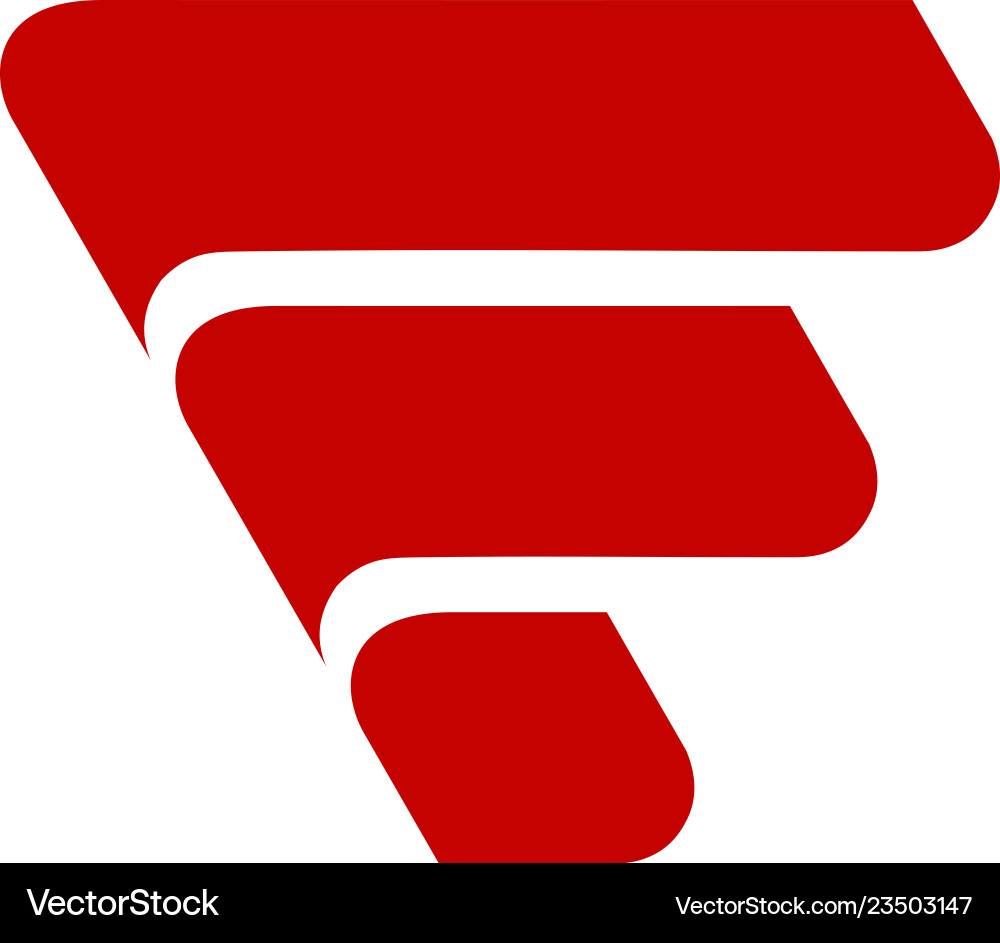 Letter f icon alphabet symbol Royalty Free Vector Image