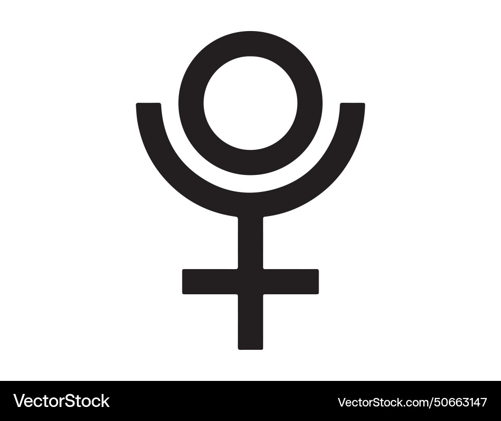 Solar system symbol silhouette art Royalty Free Vector Image