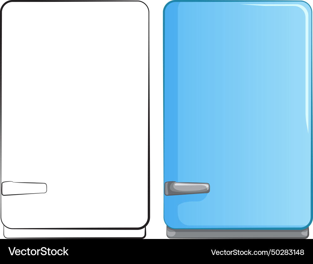A contemporary refrigerator Royalty Free Vector Image
