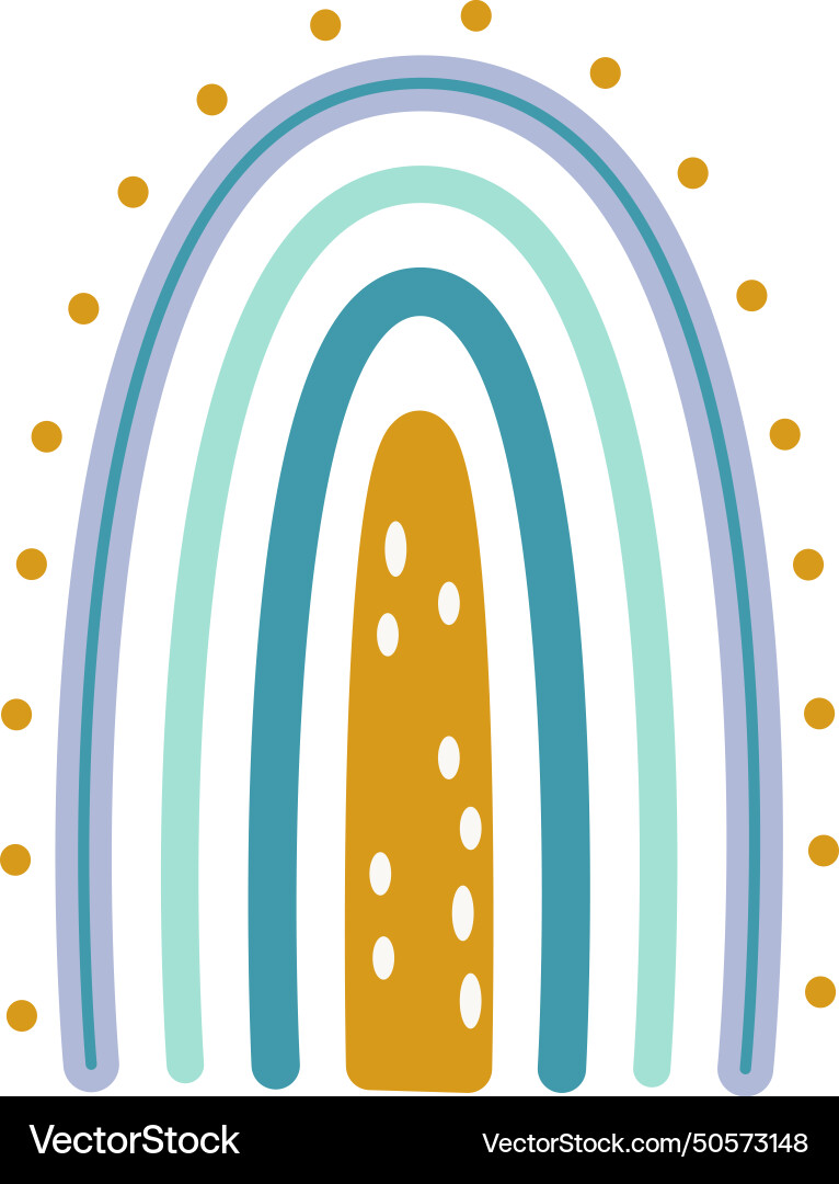 Cartoon rainbow icon Royalty Free Vector Image